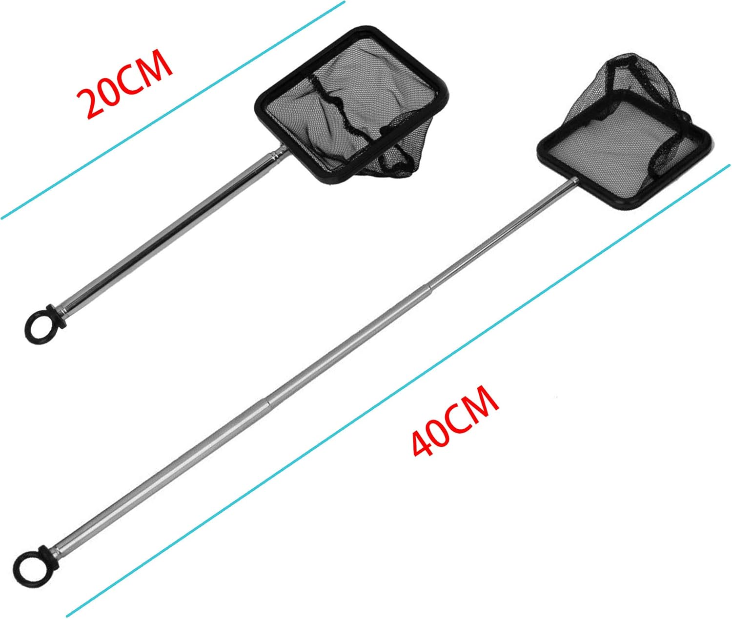 Aquarium Net Small with Extendable 23-60cm Long Handle for Betta Fish ...