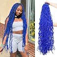 Amazon.com : Blue Faux Soft Locs 36 Inch 7 Packs Dark Navy Royal Blue ...