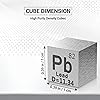 Lead Cube - Metal Element Cubes - Laser Engraved Density Cube Set for a ...
