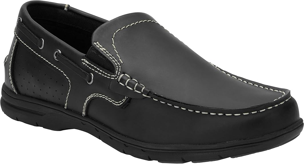 Amazon.com | KingSize Men's Wide Width Slip-on Boat Shoes | Loafers ...