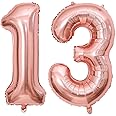 Amazon.com: 40 Inch Rose Gold 13 Number Balloons Giant Jumbo Huge 13 or 31 Foil Mylar Helium ...