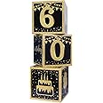 Amazon.com: SietDESEO 3 Pcs 60th Birthday Decorations Boxes for Women Men Black and Gold ...