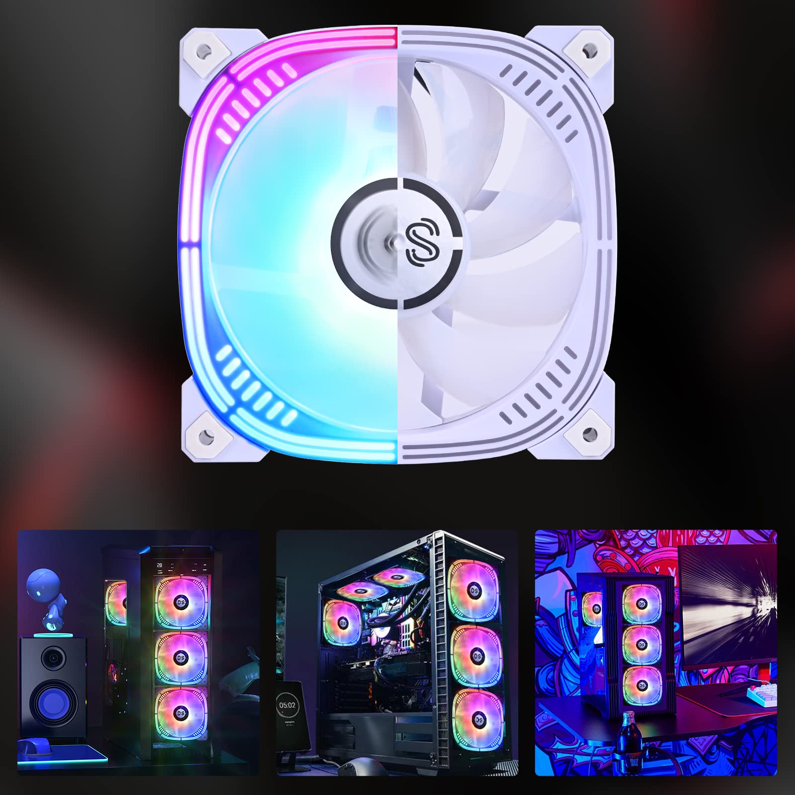 Mua DS Addressable RGB 120mm LED Fans (6 Pack, G Series) with ...