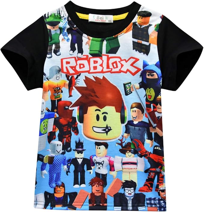 Temolie Roblox Boys T-Shirt Ages 4-10, Gamer Girls Fashion Top ...