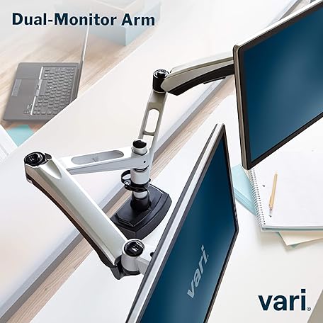 Mua Vari Dual Monitor Arm - VESA Monitor Mount w/ 360 Degree Adjustment ...