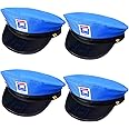 Amazon.com: Keymall Mailman Hat 4Pcs Blue Mail Carrier accessories ...