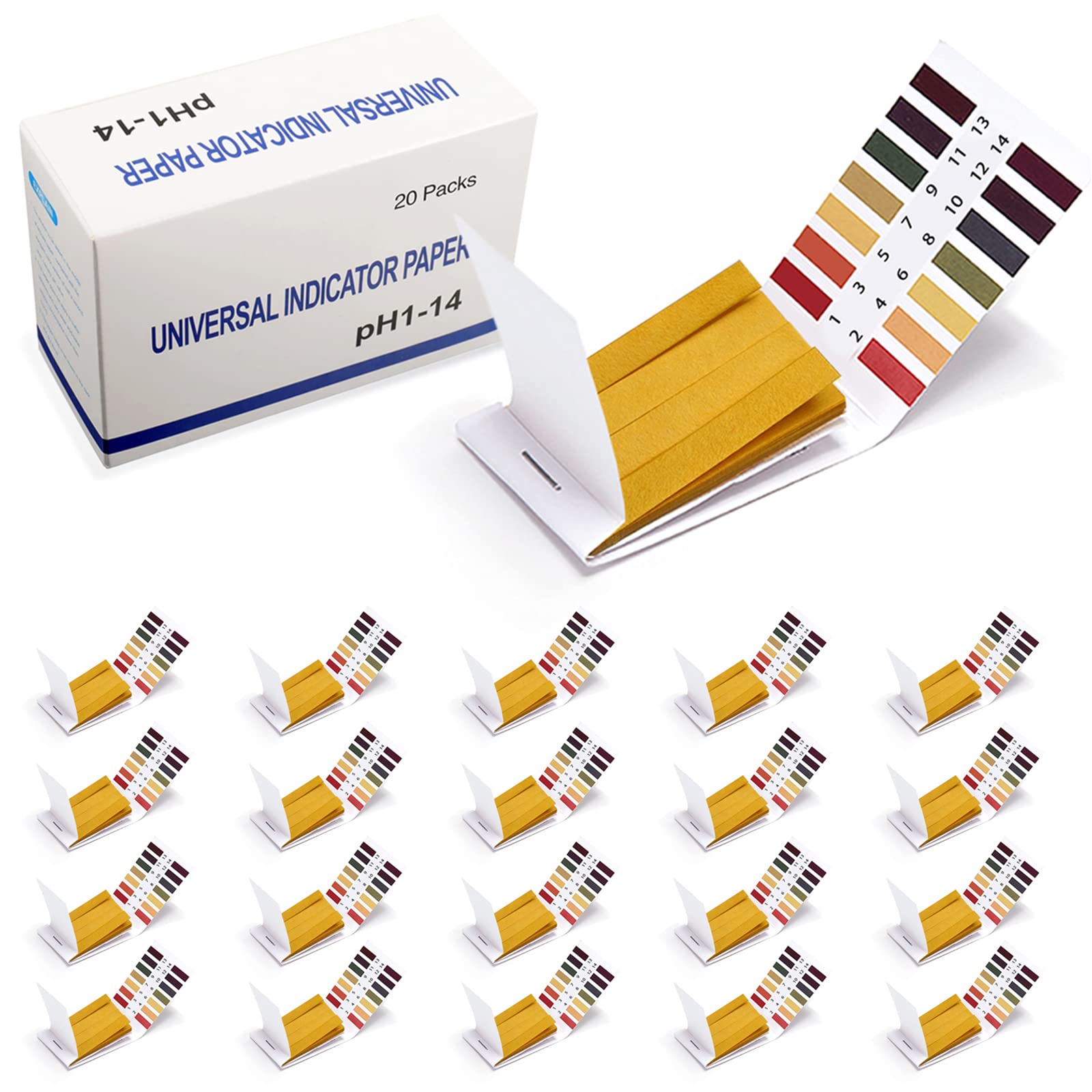 pH Test Strips, 1600 Strips Full Range 1-14 Universal pH Test Paper ...