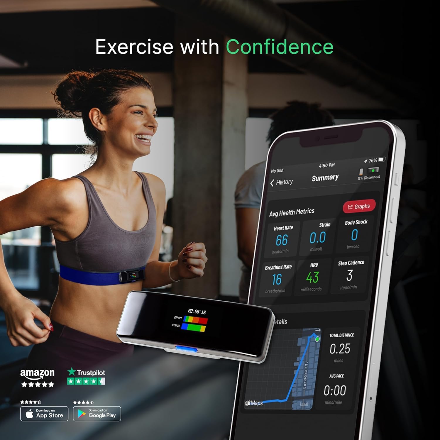 Mua Frontier X Smart Heart Monitoring Device with Chest Strap, Wireless ...