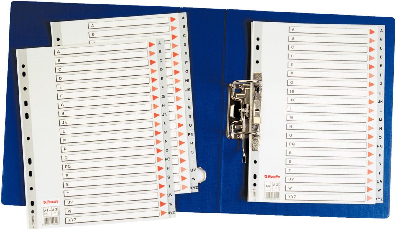 Esselte A4 Ring Binder Esselte A4 1-10 Index Dividers, Extra Wide ...