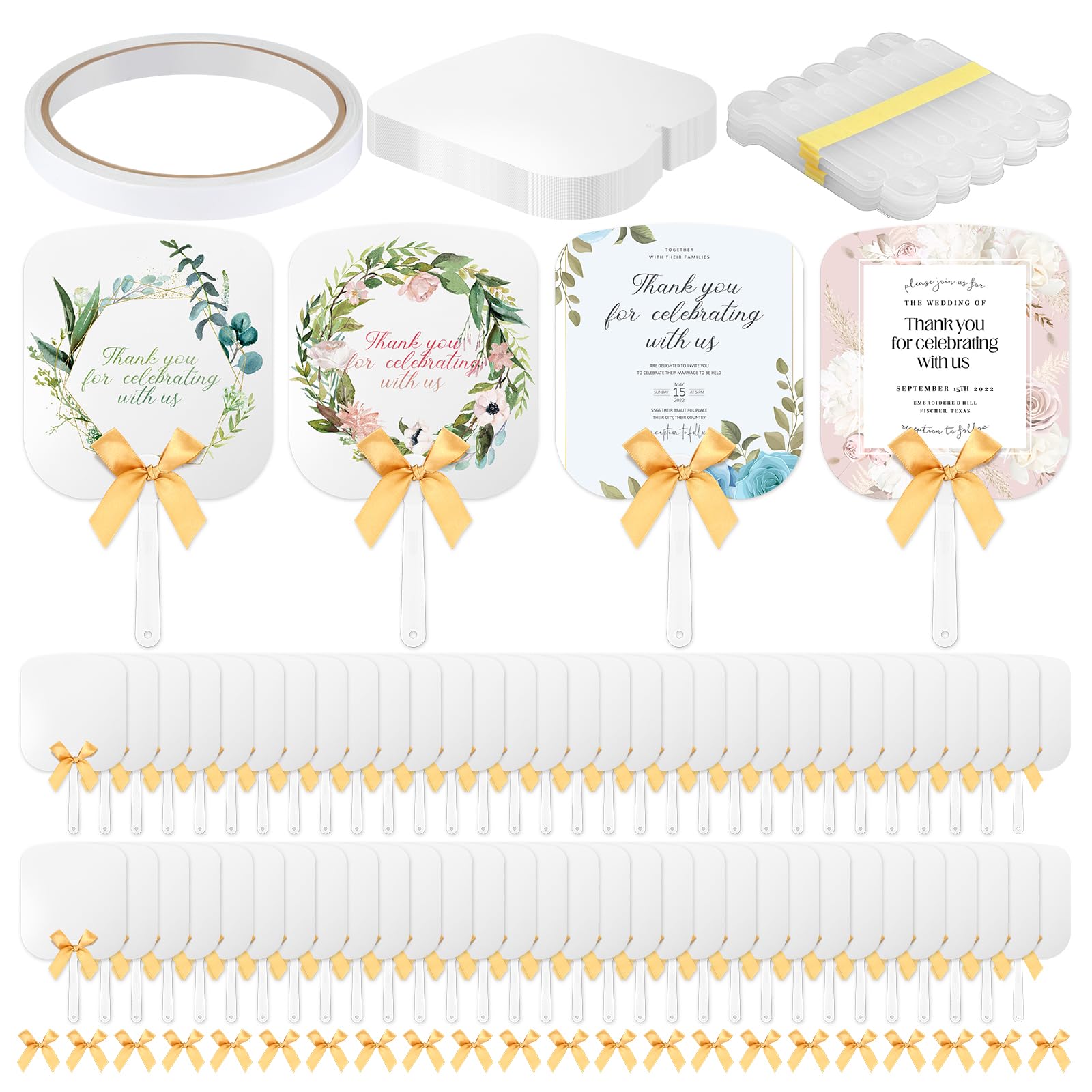 Vercraft Sublimation Fans Blank Bulk Handheld Set Double Sided ...