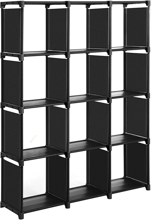 Amazon.com: SONGMICS 12-Cube Storage Shelf, Bookcase, Closet Organizer ...