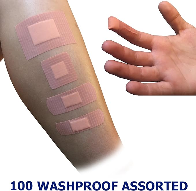 10 Pack (1000 Assorted PLASTERS) QUALICARE Premium Ultra Thin WASHPROOF ...