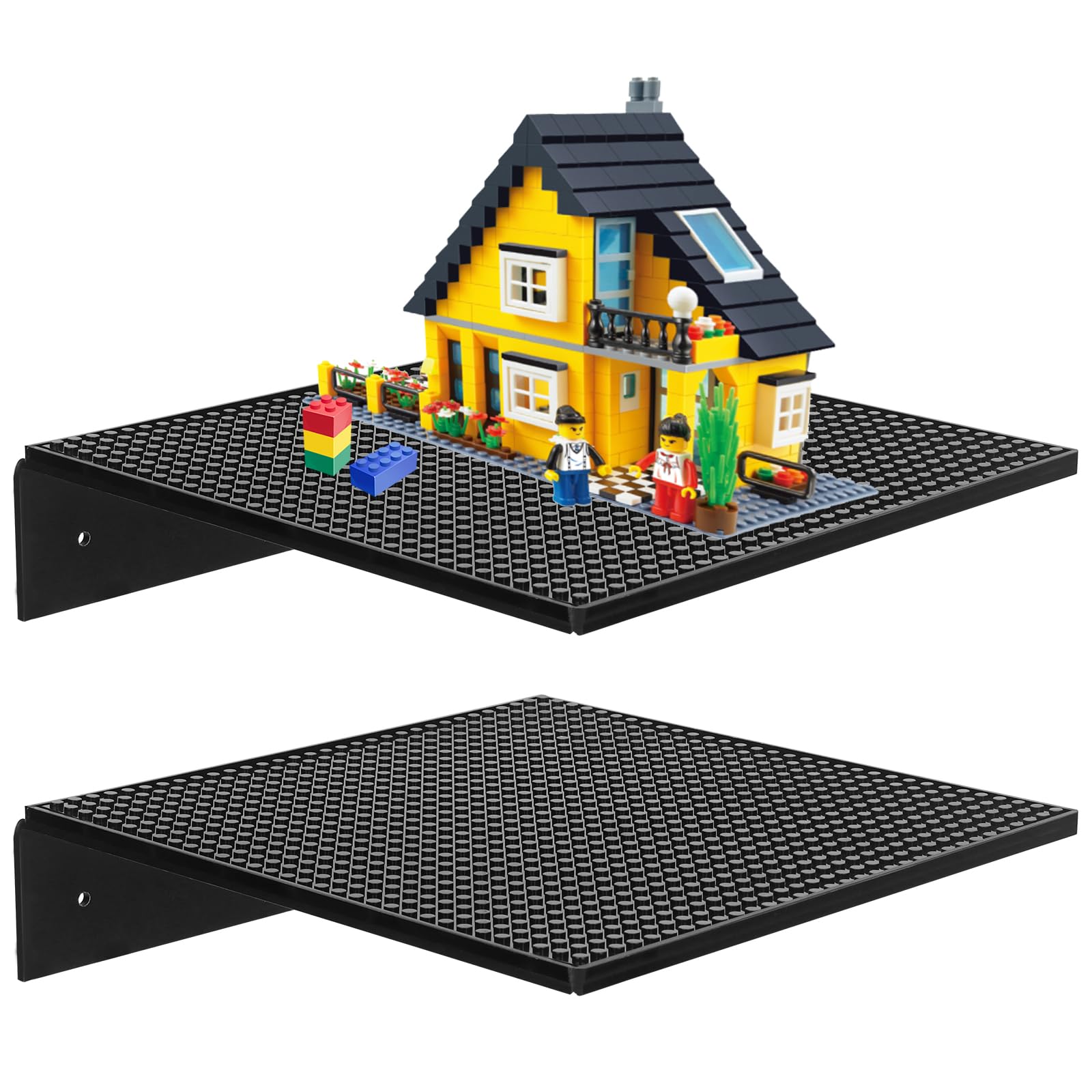 Taladad 2 Pack Display Shelves for Building Bricks,Display Case ...