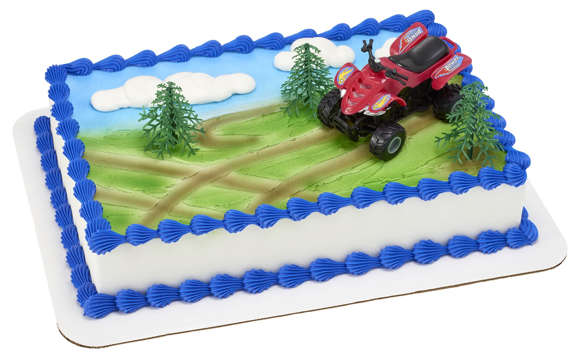 DecoPac ATV Cake Decoration, 4 Piece Cake Topper, Free Rolling All ...