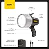 STANLEY SL5HS Rechargeable Li-Ion LED Spotlight with HALO Power-Saving ...