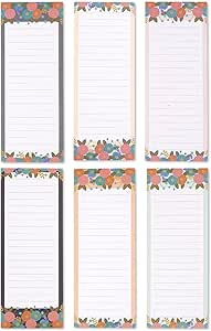 Amazon.com : Magnetic To Do List Notepads, Floral Design (60 Sheets, 6 ...