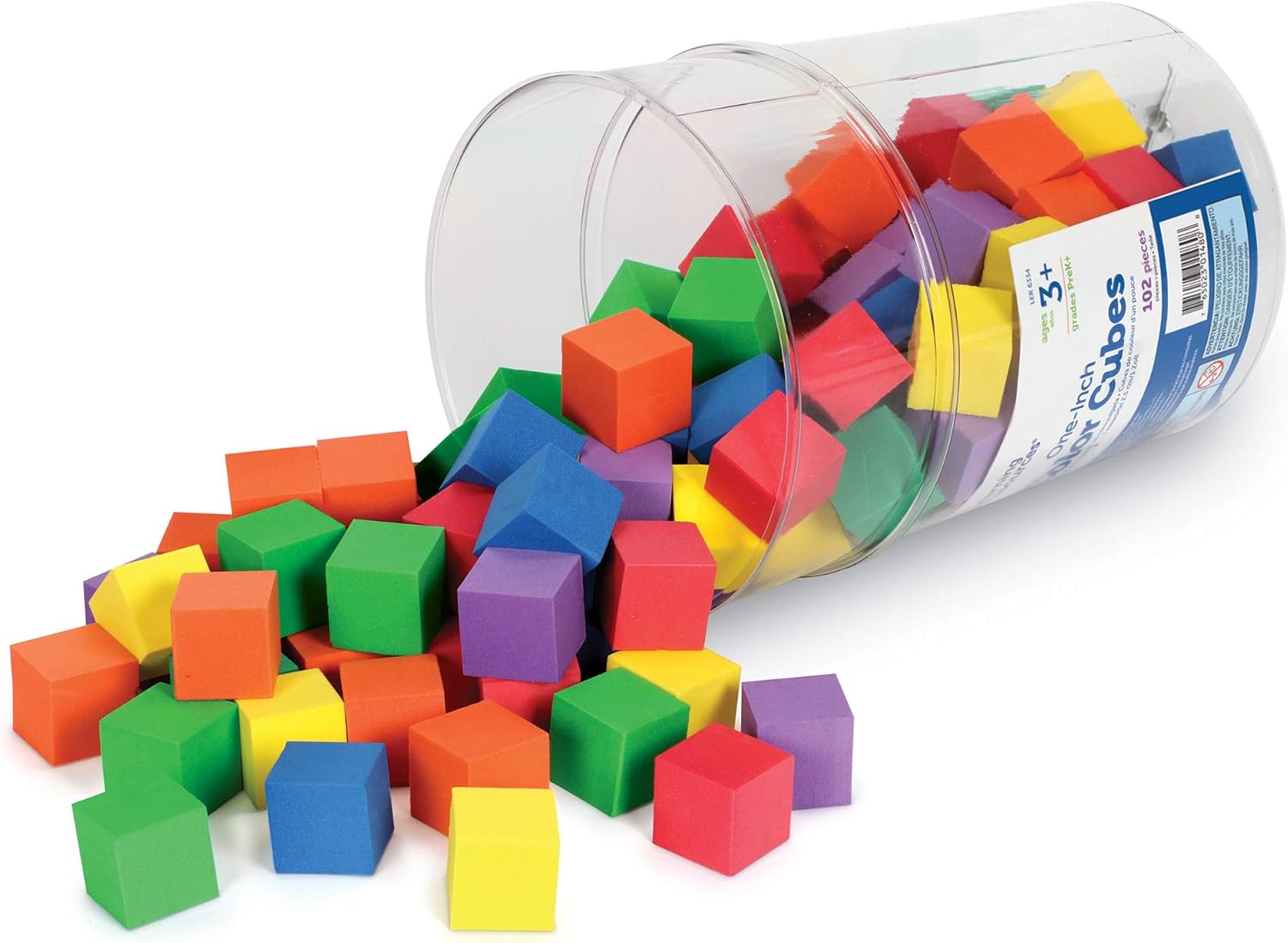 Learning Resources Hands-On Soft Color Cubes, Set of 102, Assorted ...