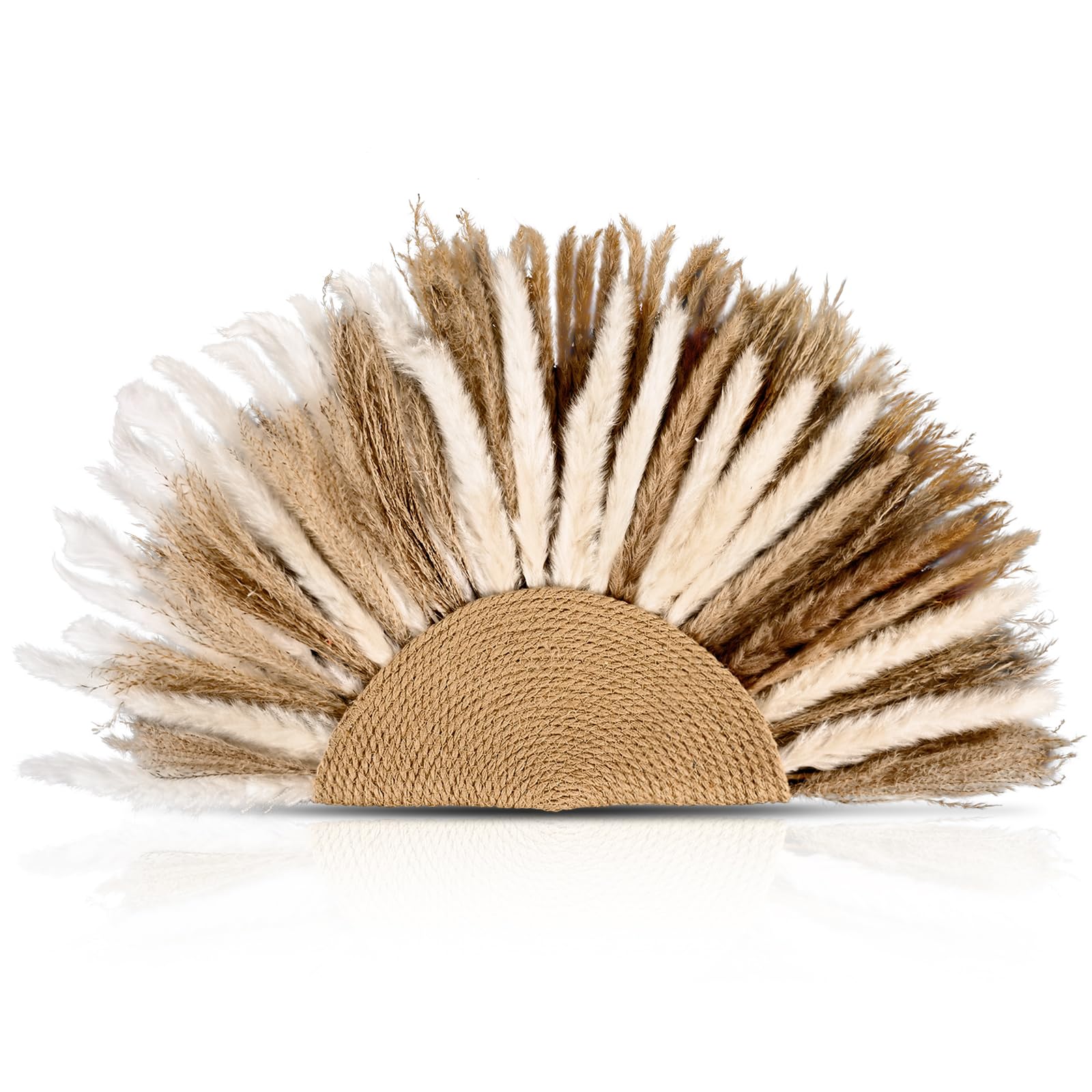 DIY Pampas Grass Fan Boho Natural Bouquet Hand Fans Wedding Favor Fans ...