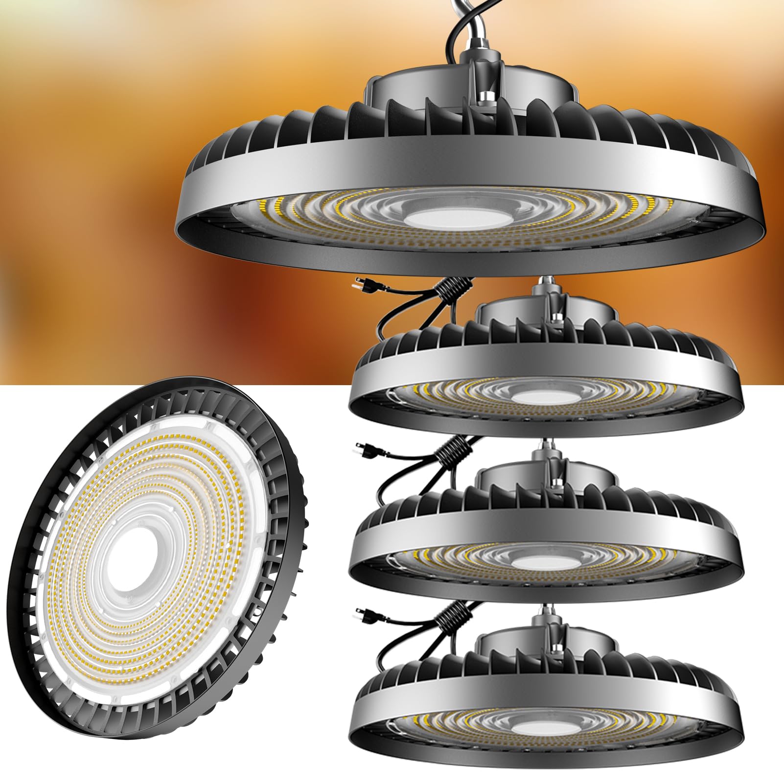 Lightdot 500W LED High Bay Light 75000lm (Eqv.2000W MH/HPS) Commercial Bay Lighting, AC100-277V ...