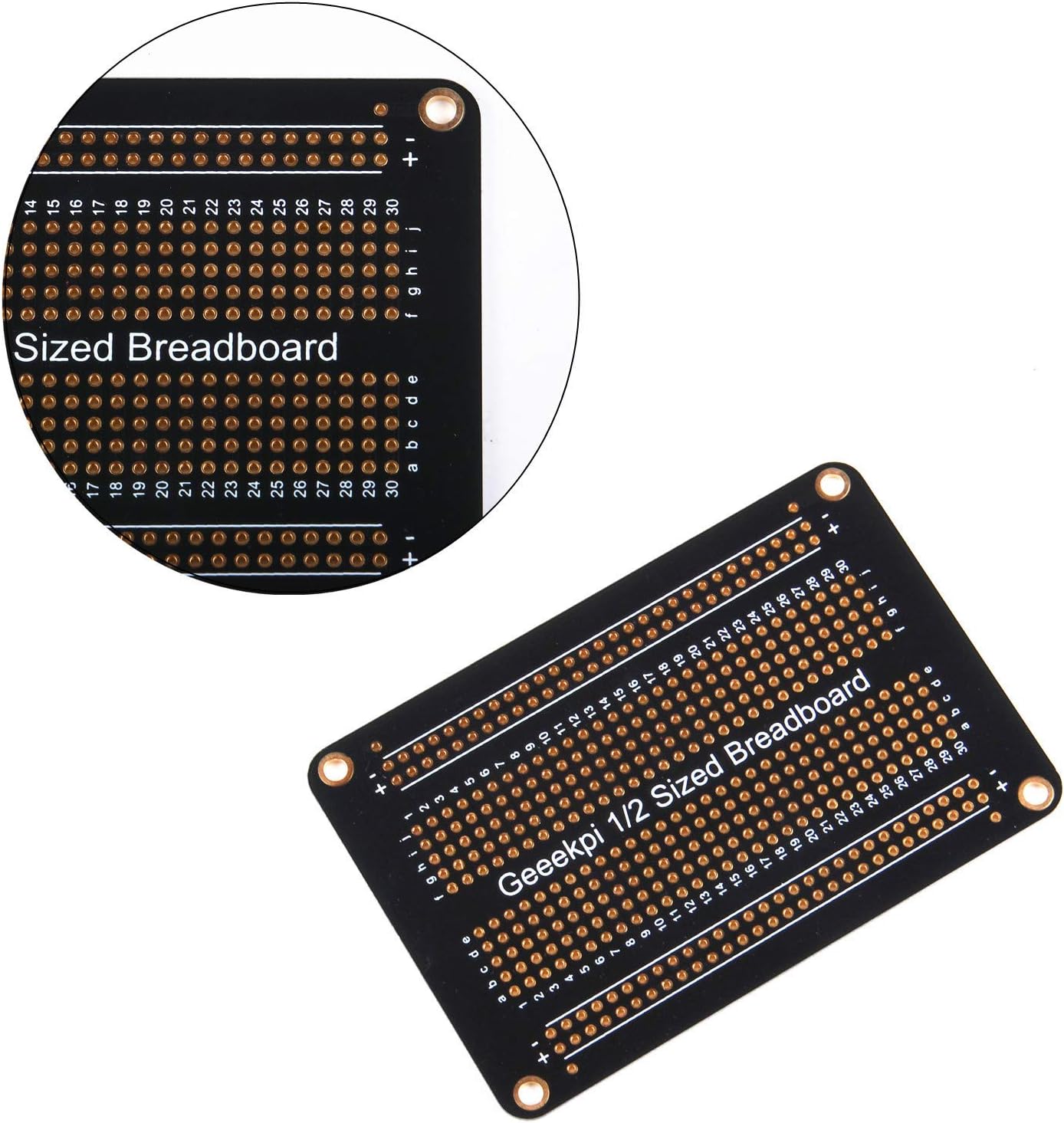 GeeekPi Pack of 5PCS Proto Breadboard PCB Board Gold Plated ...