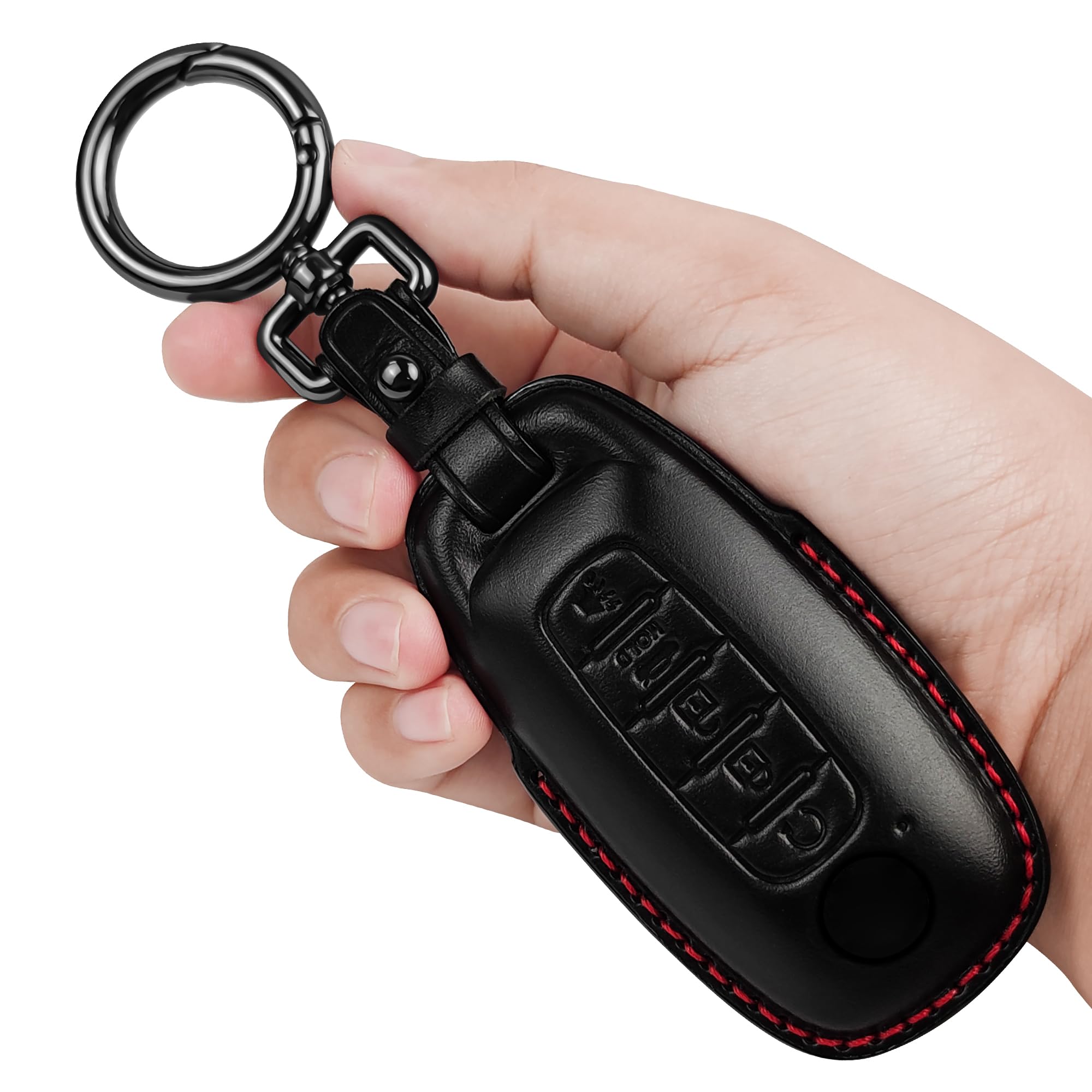 Tukellen for Nissan Key Fob Cover Leather with Keychain Compatible with ...