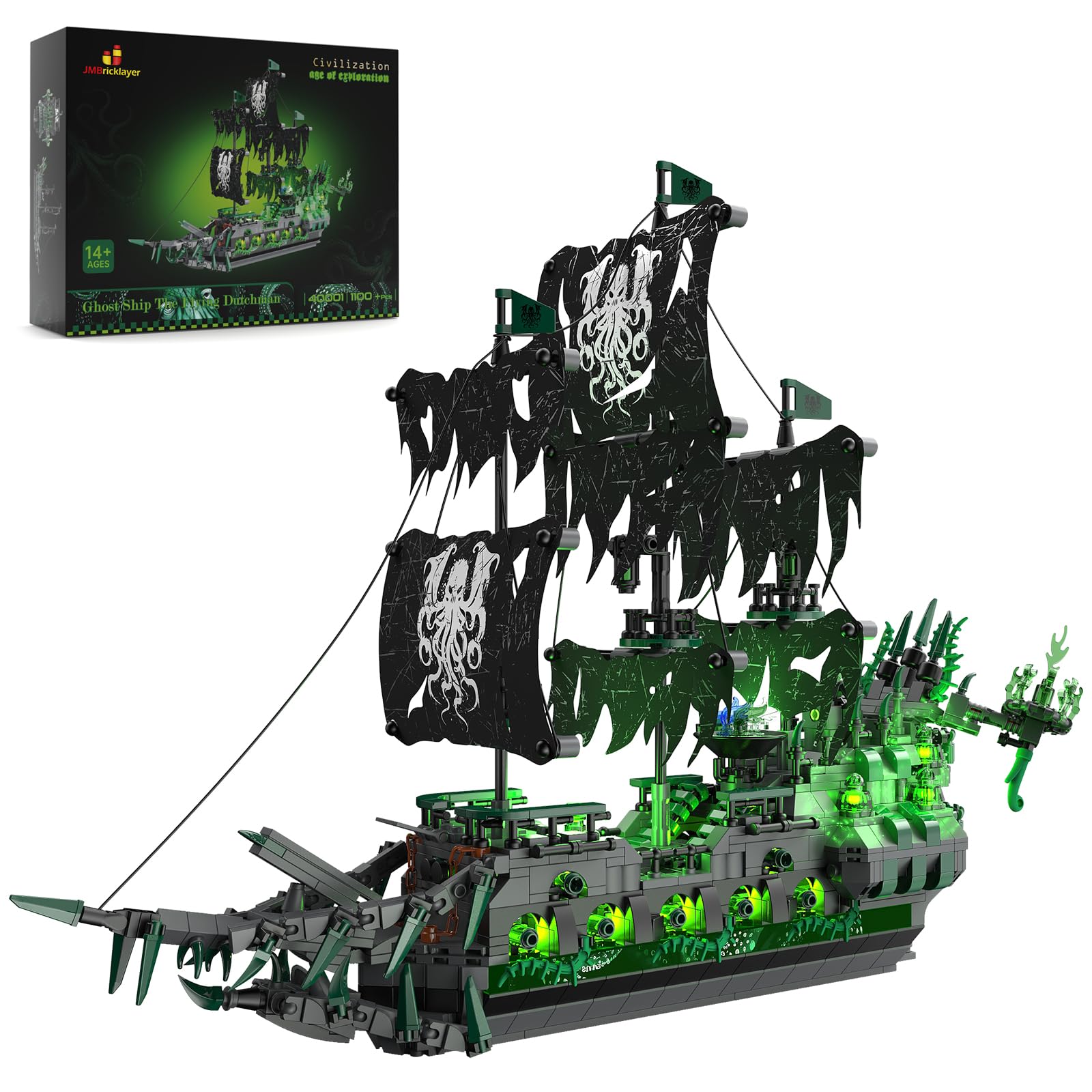Mua Pirate Ship Building Toys with Lights, Ghost Ship Flying Dutchman ...