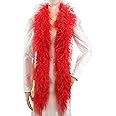 Amazon.com: Soarer Red Ostrich Feather Boas – 2yards 3ply Long Boas for ...