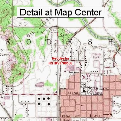 Amazon.com : USGS Topographic Quadrangle Map - Neodesha, Kansas (Folded ...