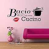 Decoramo - Adesivi murali - wall stickers - Bacio meglio di come cucino ...
