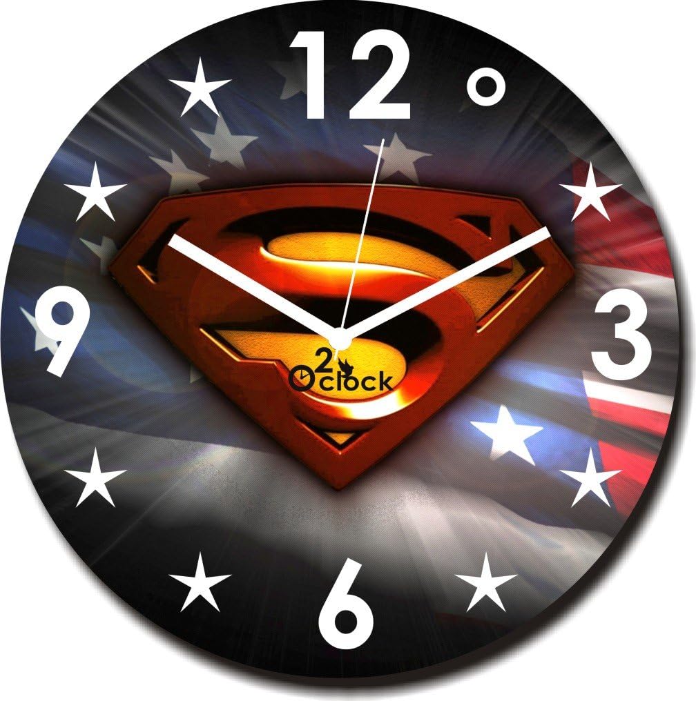Buy 2 O Clock Superman Printed Analog Wall Clock Online at Low Prices ...