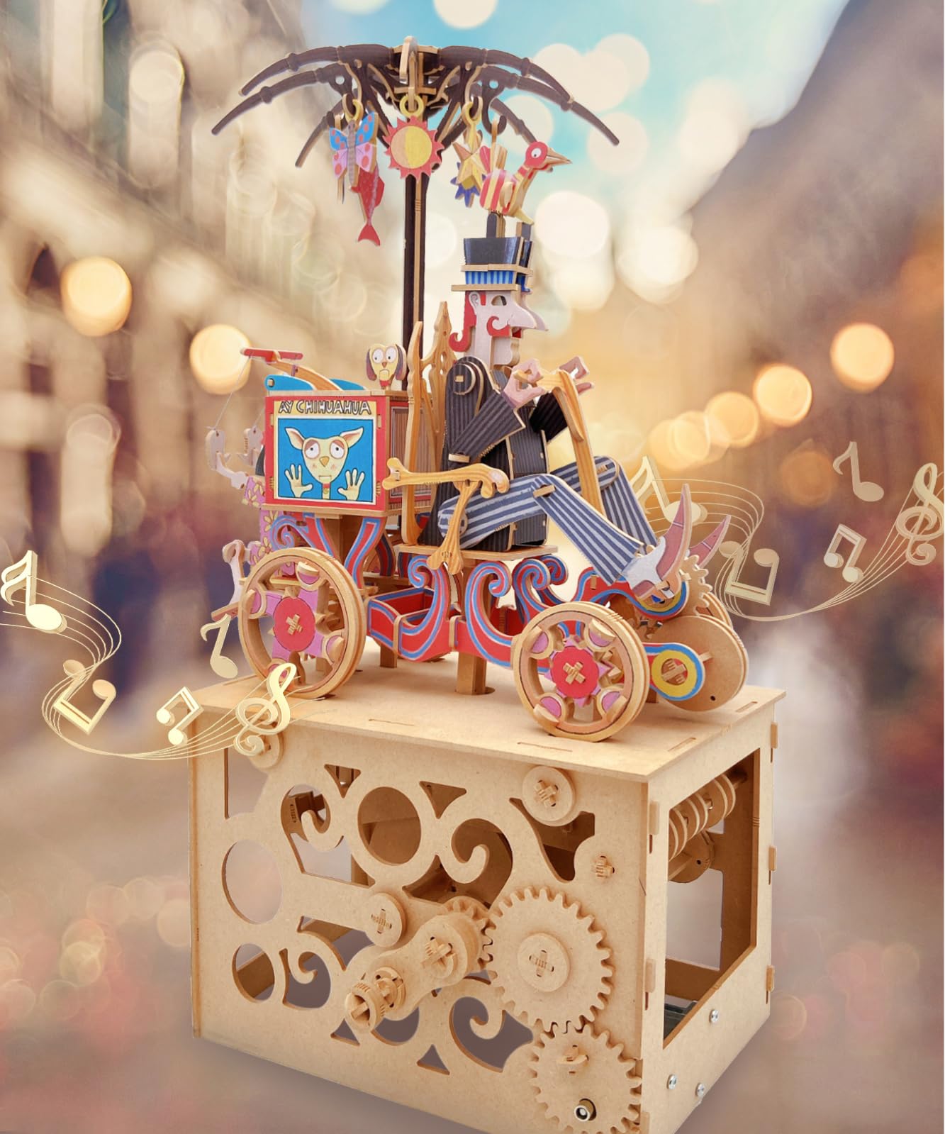 iló 3D Puzzles for Adults, DIY Mechanical Wooden Puzzle Model Kit for ...