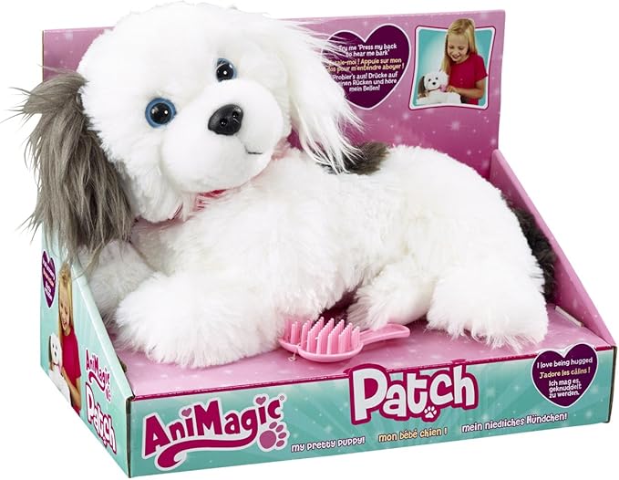 Vivid Imaginations "Animagic Patch Puppy Soft Plush Toy (Multi-Colour ...