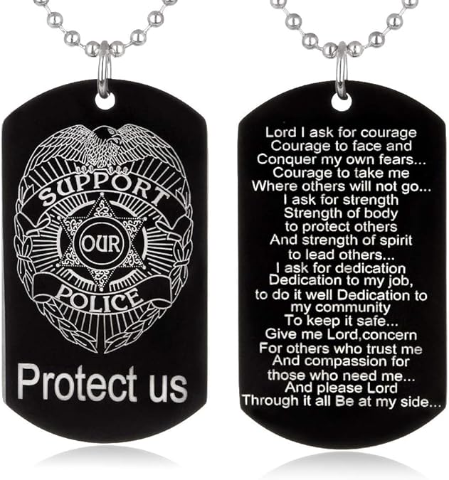 Amazon.com: FAYERXL Catholic Gifts Police Officer's Prayer for Lawman ...