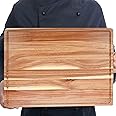 Amazon.com : Extra Large Acacia Wood Cutting Board for Kitchen, 24 x 18 Inch Large Butcher Block ...