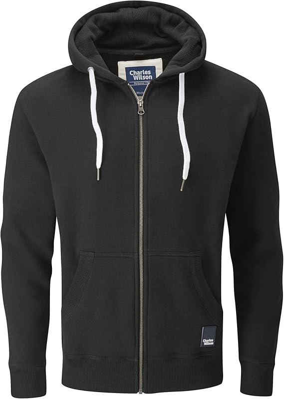 Charles Wilson Felpa Uomo Leggera con Zip e Cappuccio: Amazon.it ...