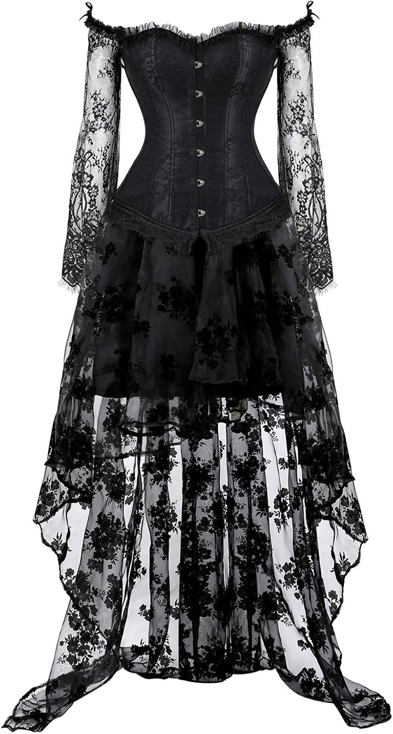 Renaissance Corset for Women Plus Size with Victorian Dress Burlesque ...