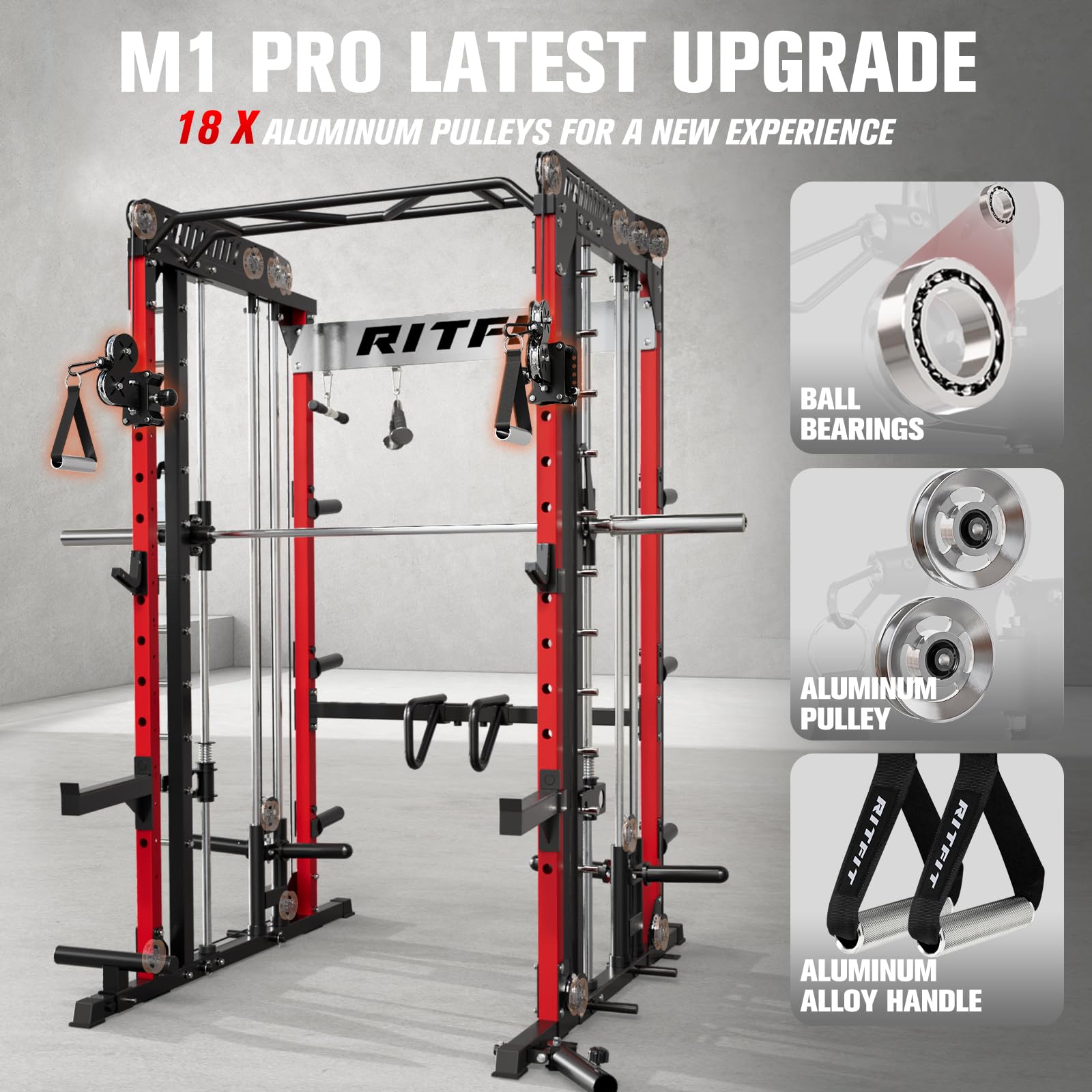 Mua RitFit M1 & M1 Pro Smith Machine with Cable Crossover System, Multi ...