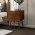 Amazon.com: HULALA HOME Nightstand with Charging Station, Mid-Century ...