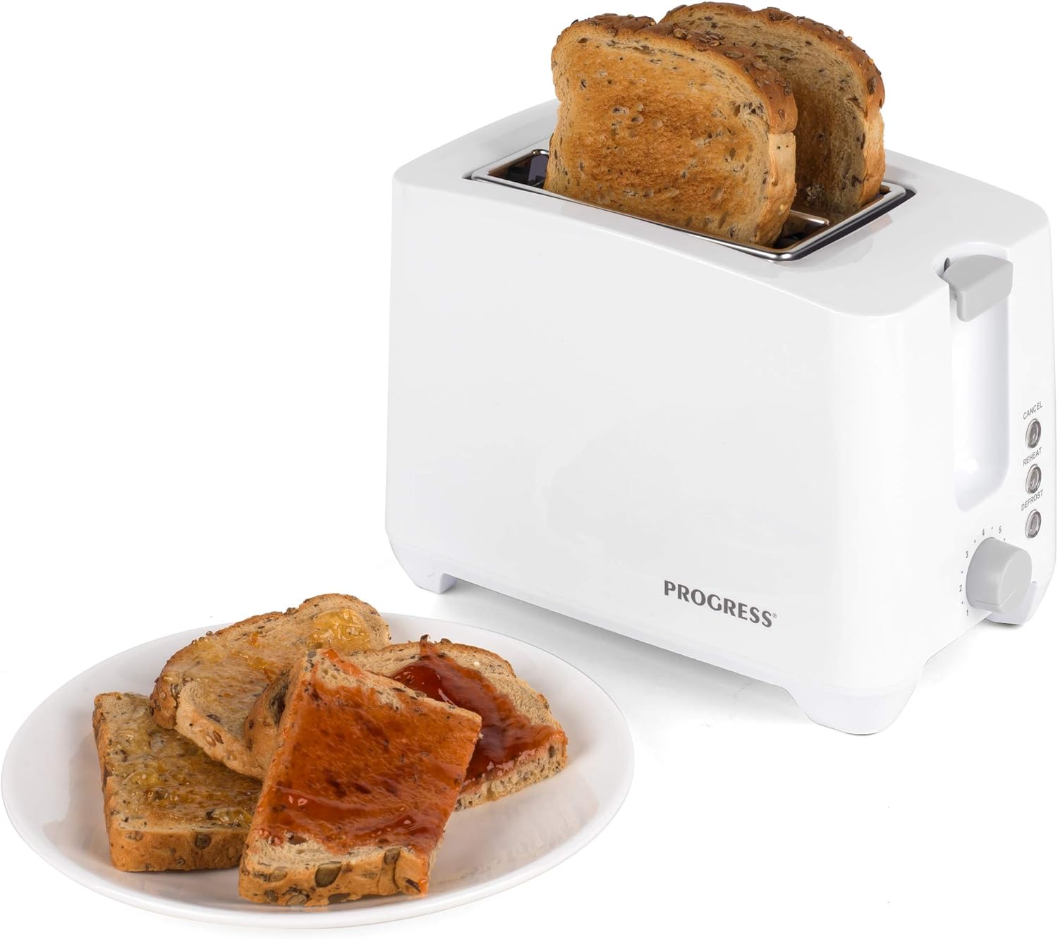 Progress EK3393P Two Slice Toaster with Slide-Out Crumb Tray, 750 W ...