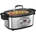 Amazon.com: Anfilank 10-in-1 Programmable Slow Cooker with Timer, 6.8 ...