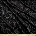 Embossed Velvet Damask Black, Fabric by the Yard : Arts, Crafts & Sewing