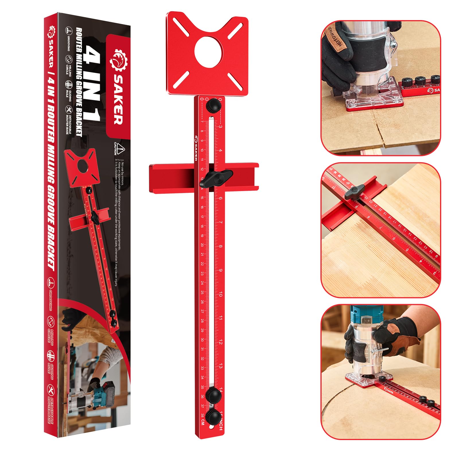 Saker New 4 in 1 Router Milling Groove Bracket|Cabinet Hardware Jig ...