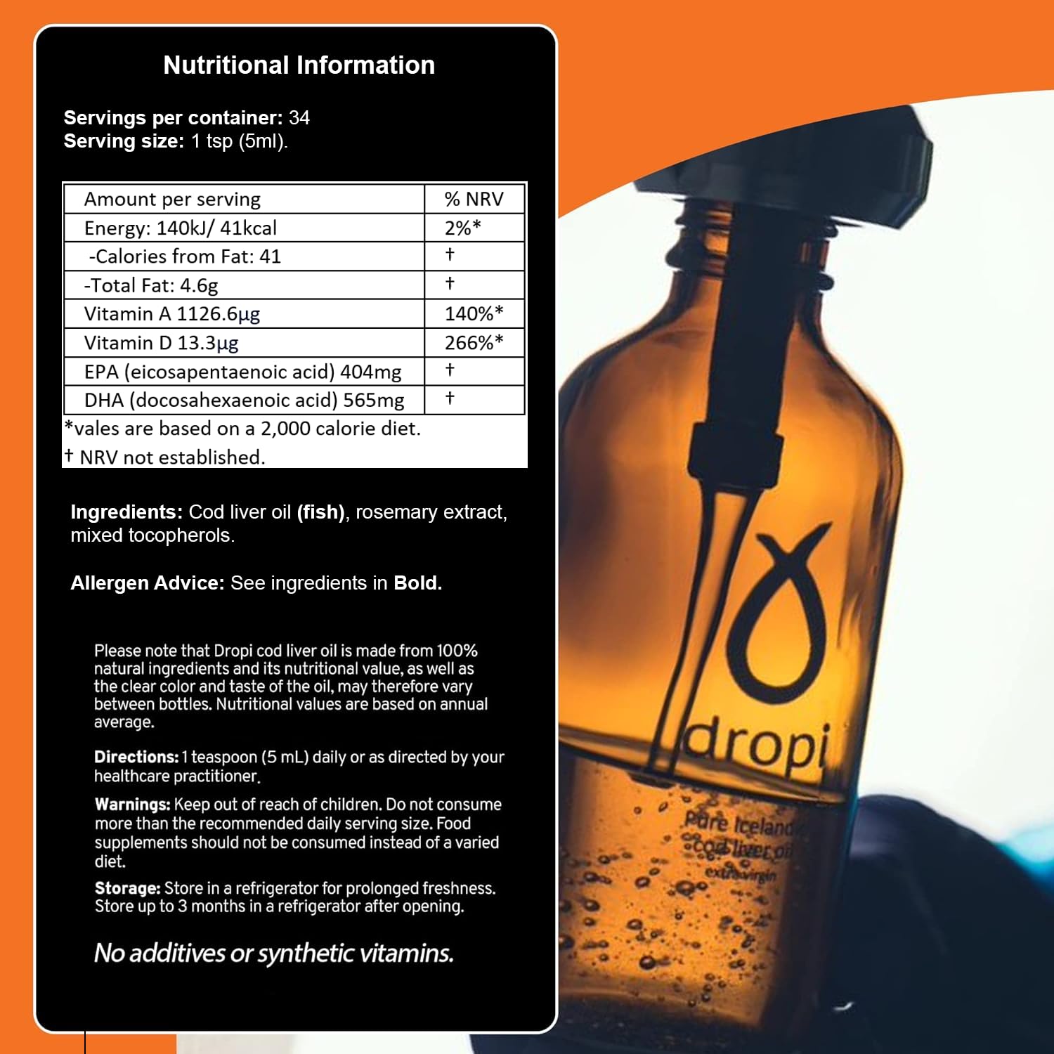 Mua Dropi Omega 3 Fish Oil Liquid - Maximum Strength Omega-3s EPA, DHA ...