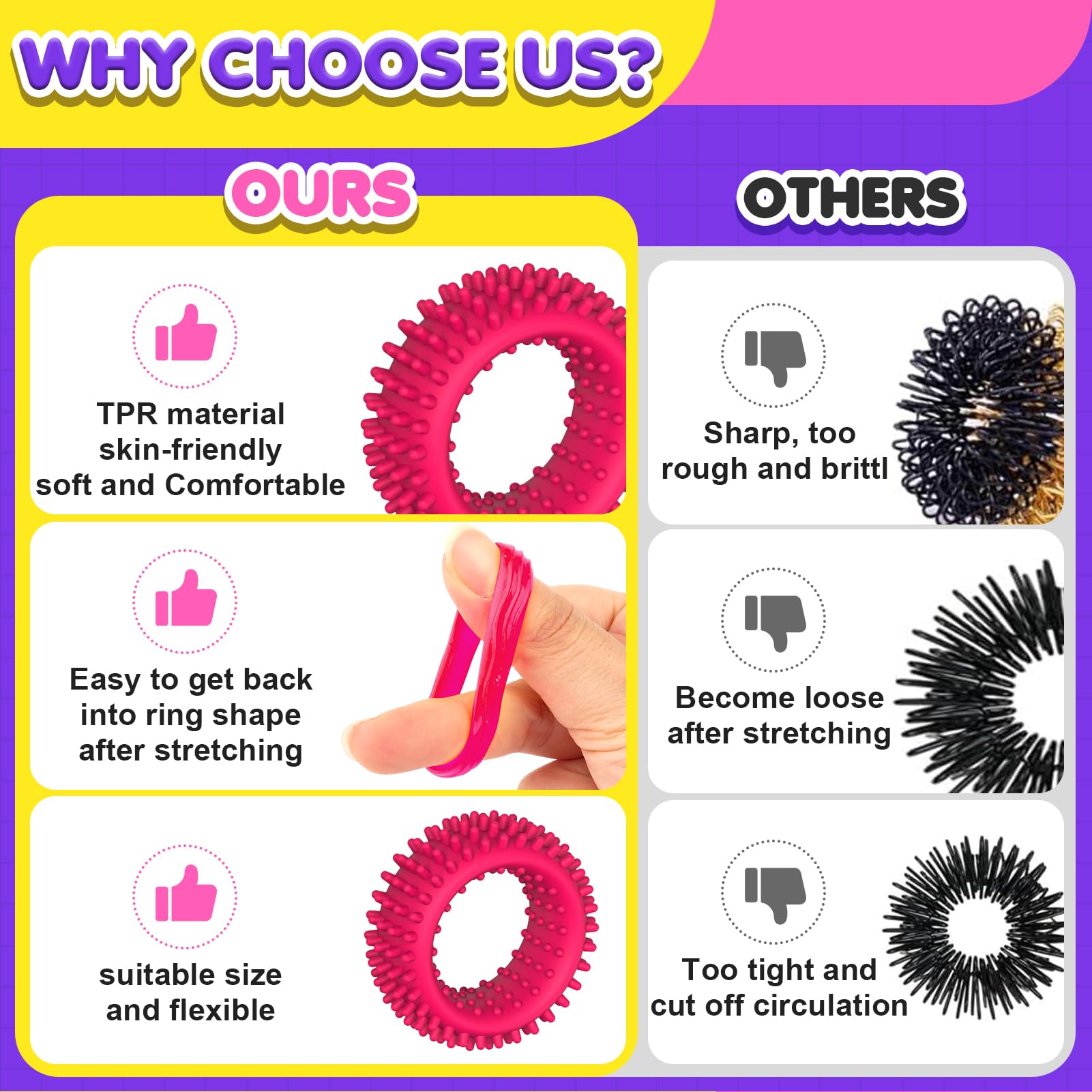 Mua KLT Fidget Toys Kids Sensory Rings: Fidget Ring Sensory Toys for Kids with Autism - Quiet ...