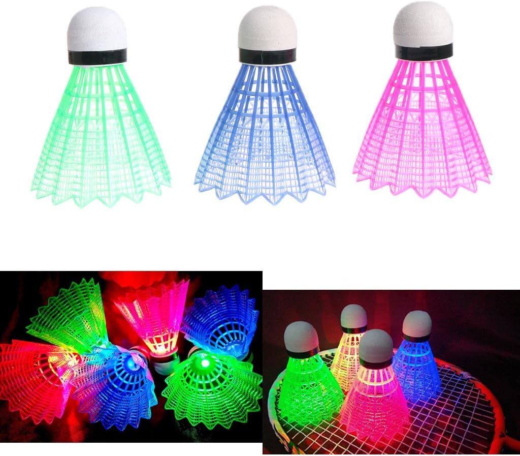 Volani Set di 3 volani luminosi a LED per badminton SIQIMI ...