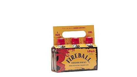 Amazon.com: Fireball Cinnamon Whisky, 66 Proof, 6pk of 50ml: Wine
