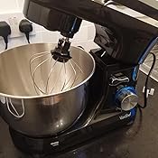 VonShef Black Food Mixer - Stand Mixer with 8 Speeds 4.5 Litre Mixing ...