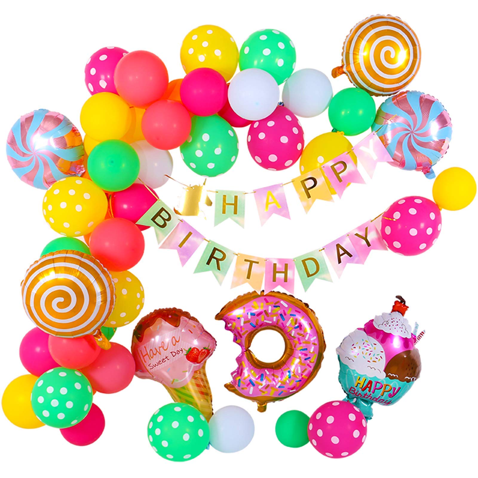 Buy Donut Birthday Party Decorations Balloons Happy Birthday Banner buy-donut-birthday-party-decorations-balloons-happy-birthday-banner