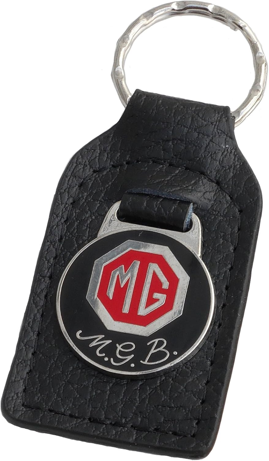 Triple-C MG MGB Leather and Enamel Key Ring Key Fob: Amazon.co.uk: Car ...