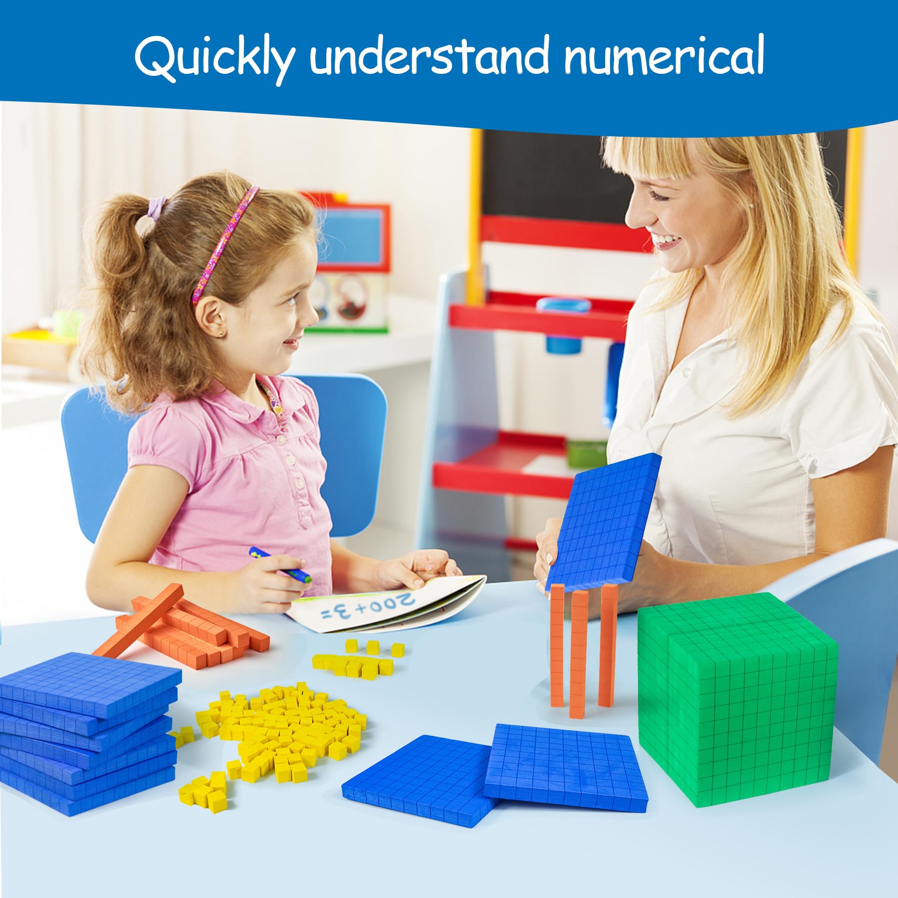 Mua stochastic box Foam Base Ten Set for Math 131 PCS Place Value ...
